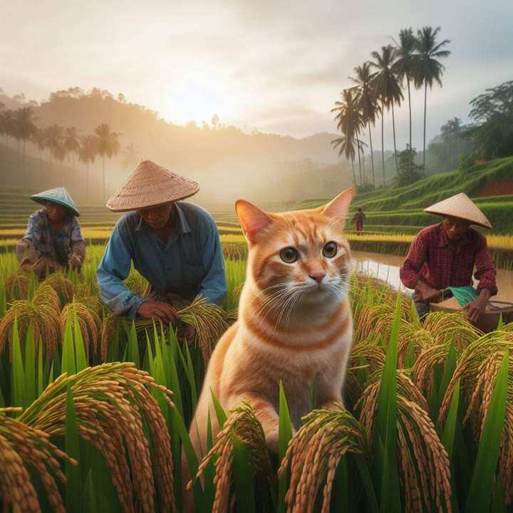 stiker kucing viral, model stiker print, bisa reques ukuran juga ...