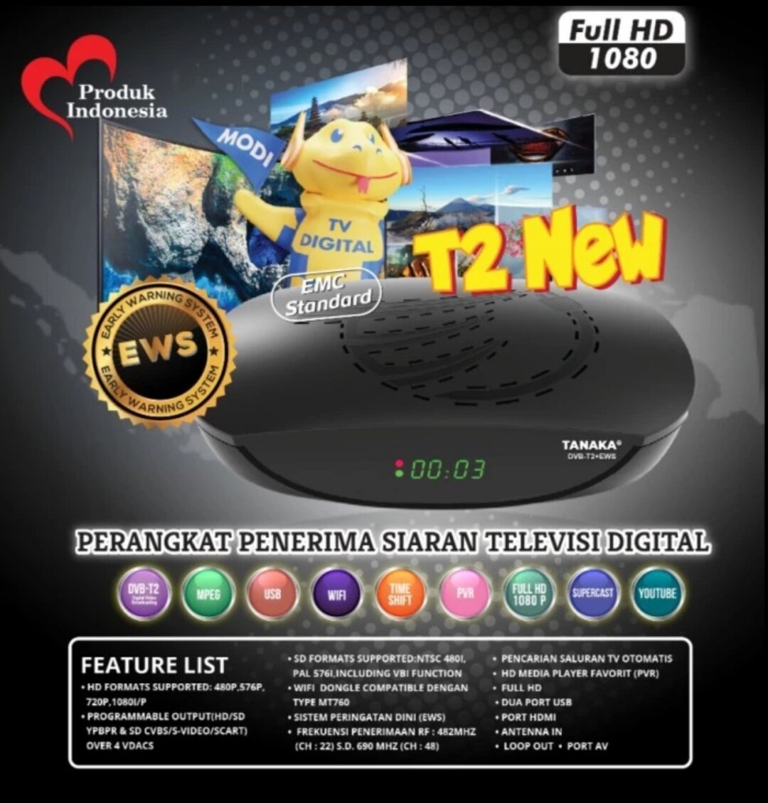 STB DVB-T2 TANAKA T2 NEW SET TOP BOX / DECODER / RECEIVER DIGITAL ...