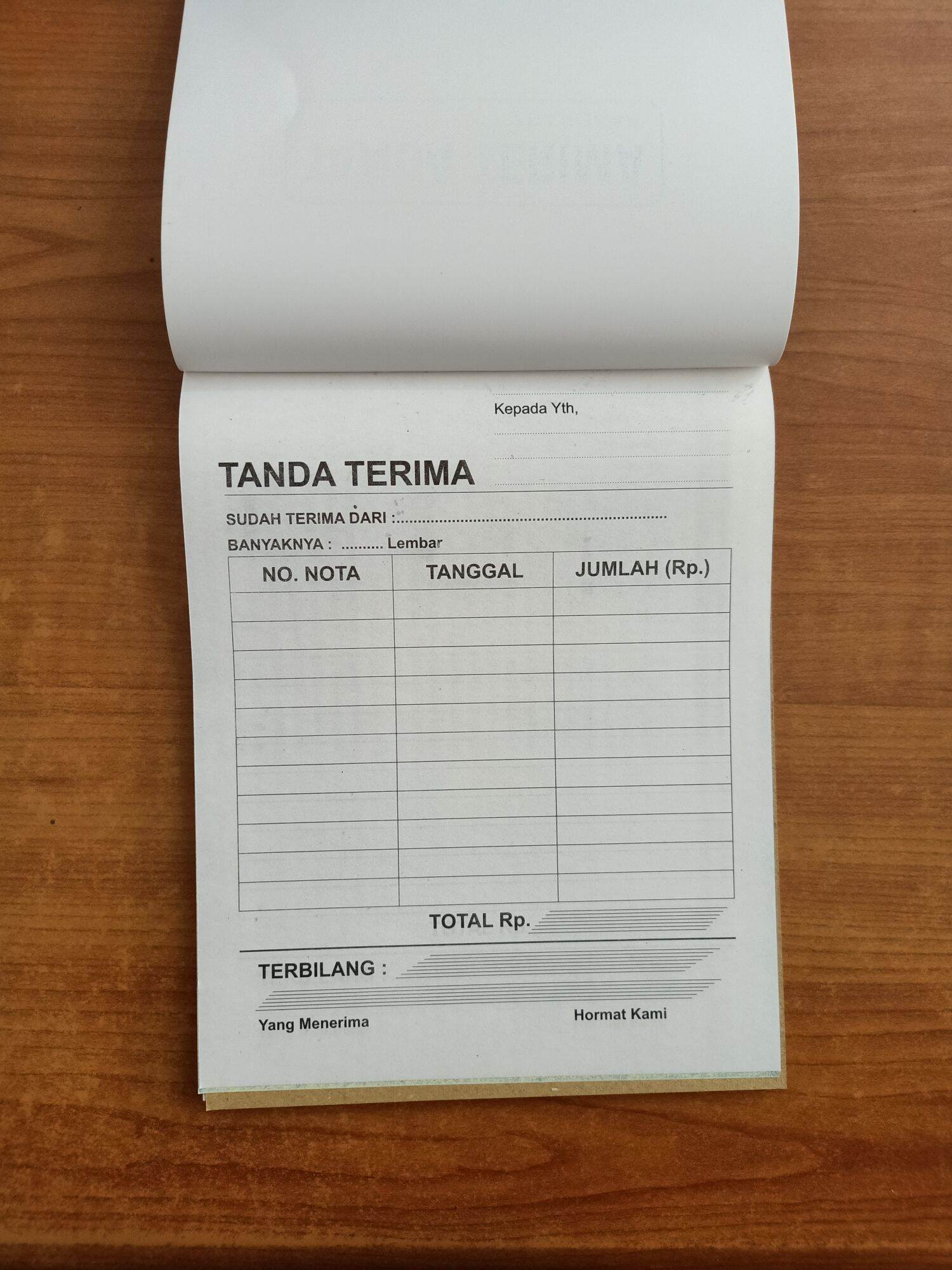 BUKU TANDA TERIMA NOTA ASLI 2 PLY NCR / TANDA TERIMA FAKTUR TAGIHAN ...