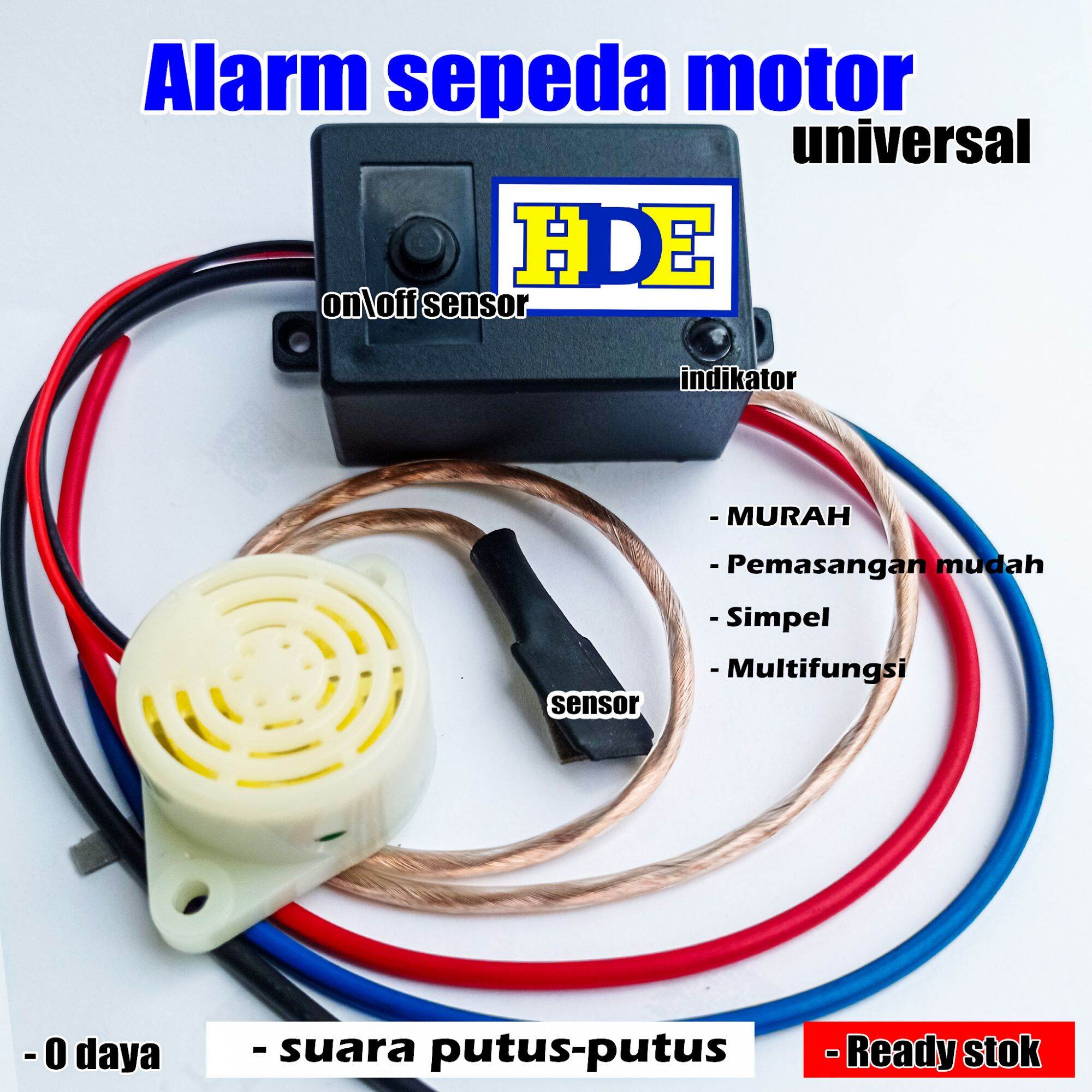alarm sentuh sepeda motor delay suara putus-putus universal | Lazada ...