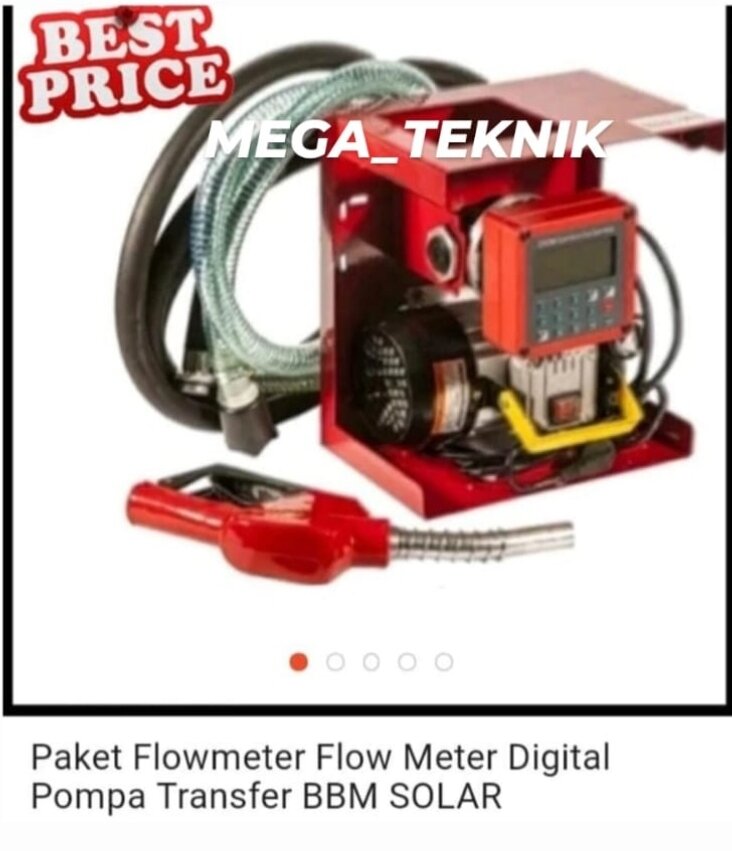 Paket flow meter BBM solar diesel set pompa AC YB60LPM + flow meter ...