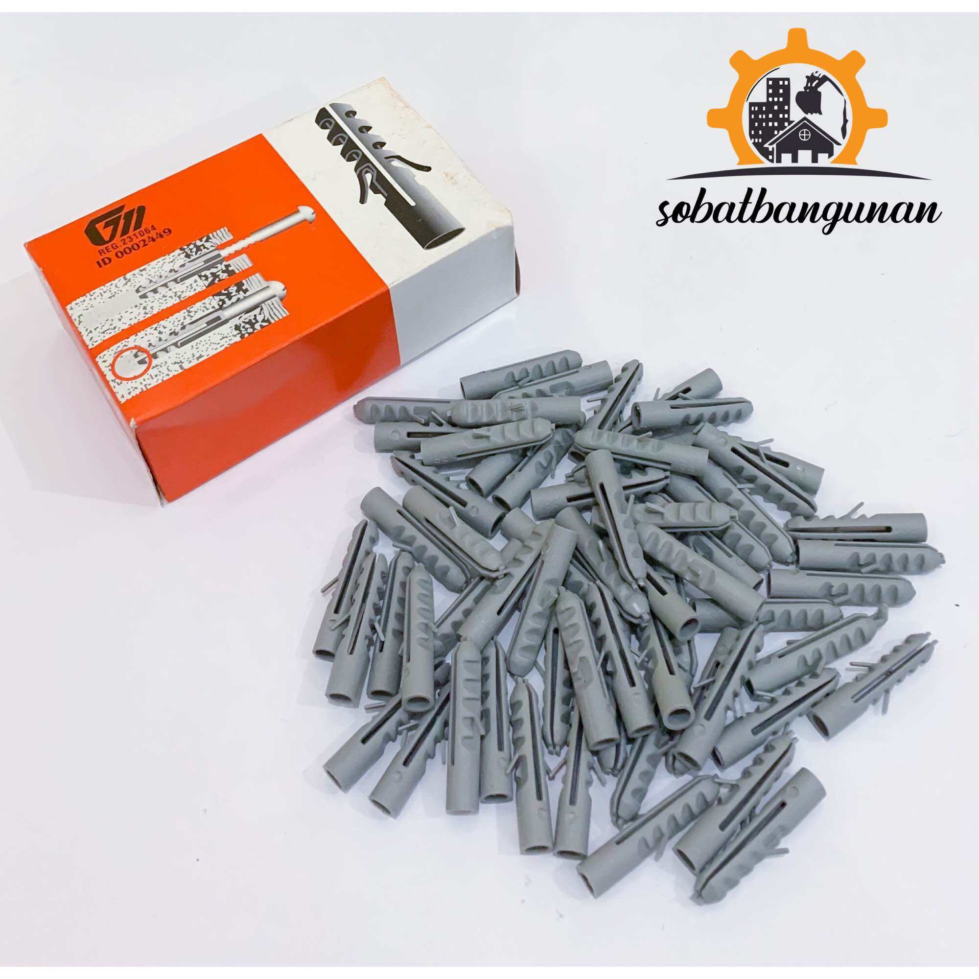 Pengencang Sekrup S8 isi 100bj / Penahan / Pembungkus Sekrup Dinding ...