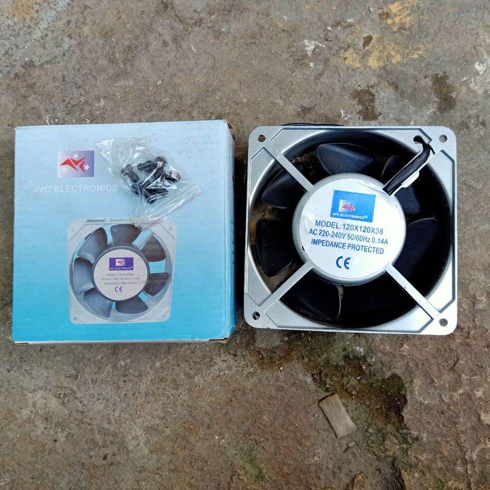 Kipas arus ac 12 cm x 12cm kipas pendingin kipas power amplifier kipas ...