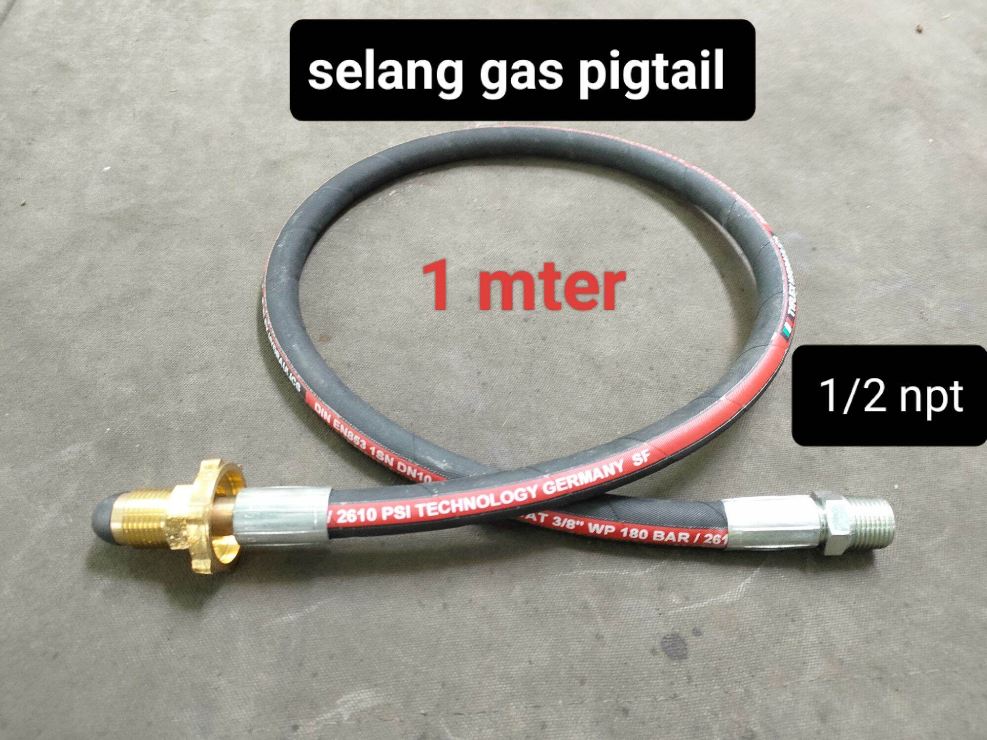 selang gas 50kg pigtail 1/2 inch | Lazada Indonesia