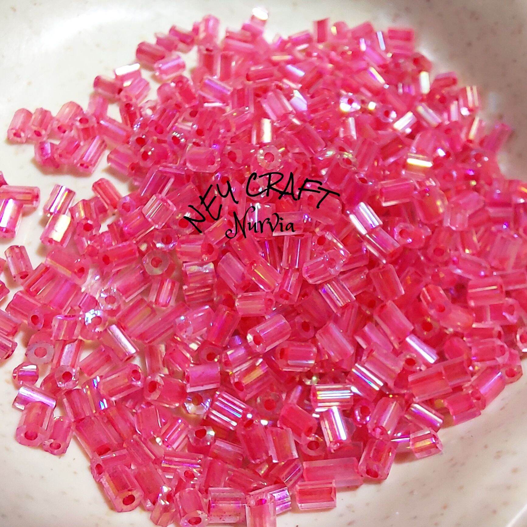 (10 gram ) manik patahan bambu 2mm / payet bambu 11/0 | Lazada Indonesia