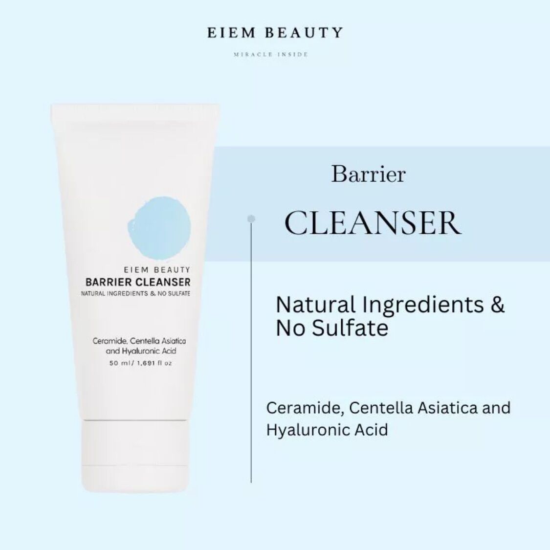 READY EIEM BEAUTY Barrier Cleanser Facial Wash sabun wajah | Lazada ...
