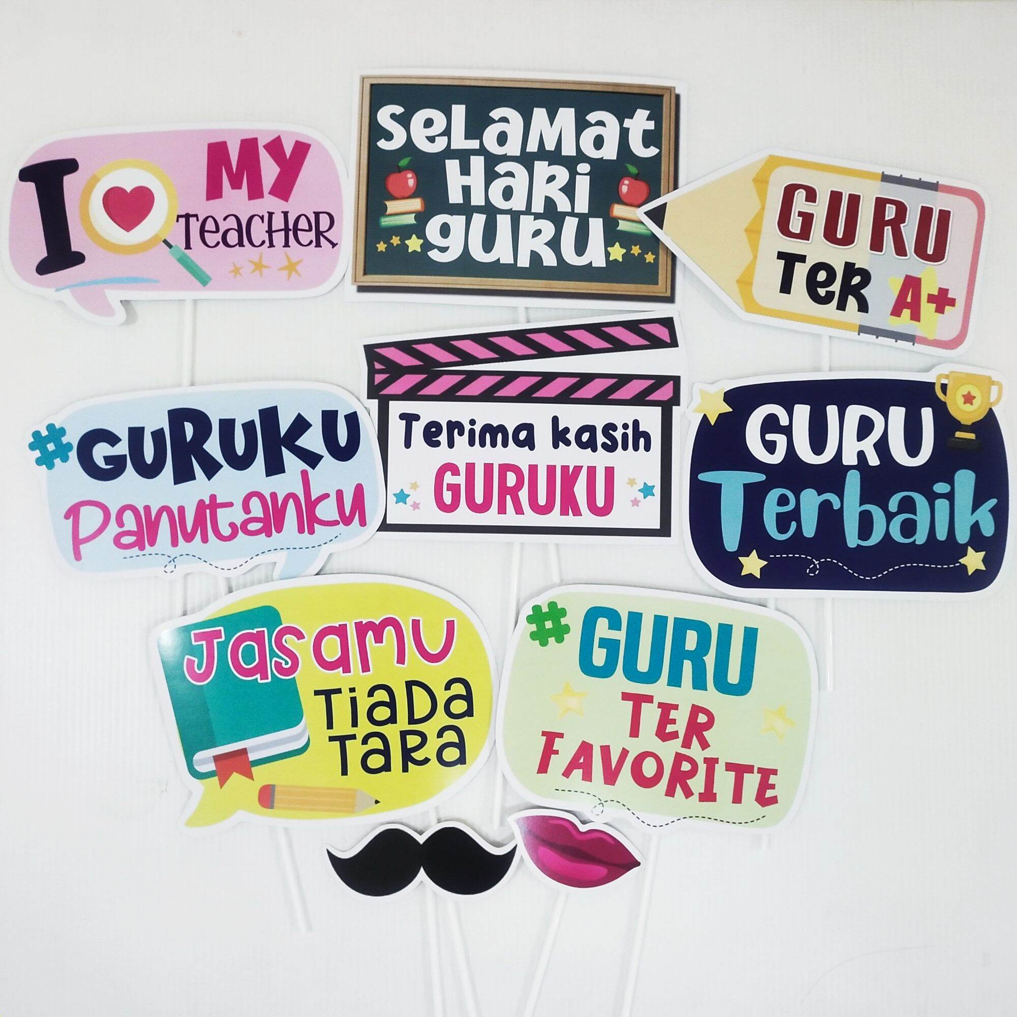 PROPS FOTO TEMA SELAMAT HARI GURU TEACHERS DAY FUN PROPS PHOTO BOOTH ...