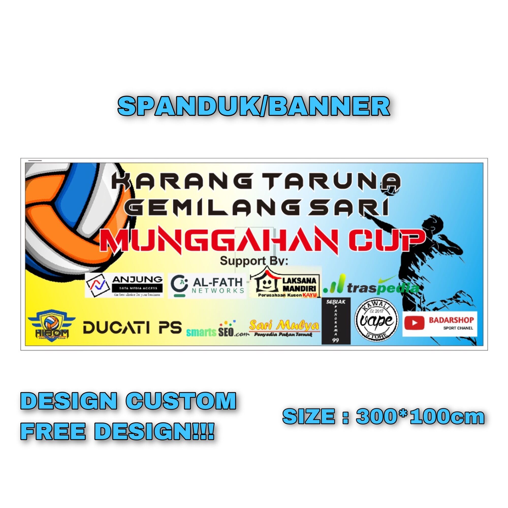 CETAK SPANDUK BANNER BALIHO DESAIN BEBAS FREE DESAIN | Lazada Indonesia