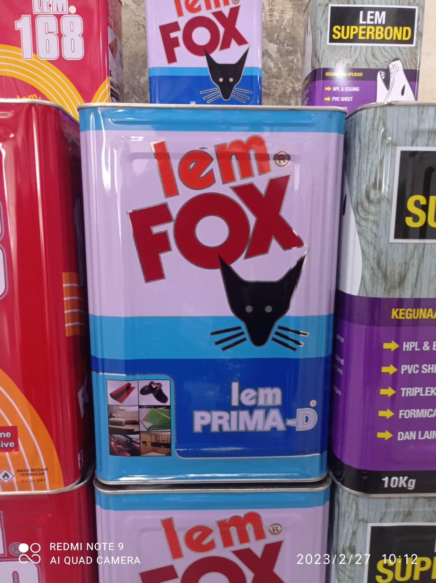 Lem Fox Prima D kemasan Blek 10 kilo | Lazada Indonesia