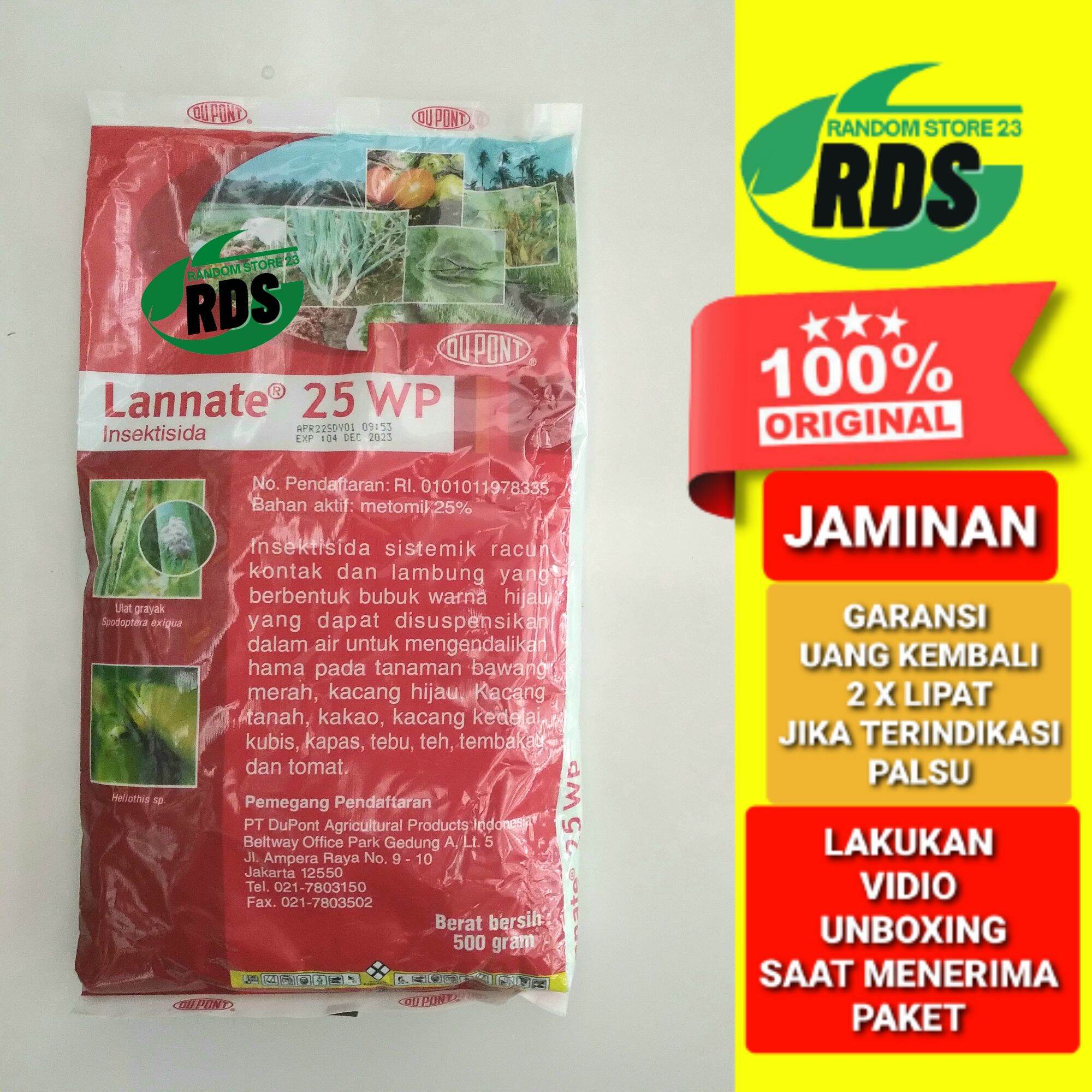 DUPONT Lannate Merah 25 WP 500 gram / Insektisida sistemik racun kontak ...