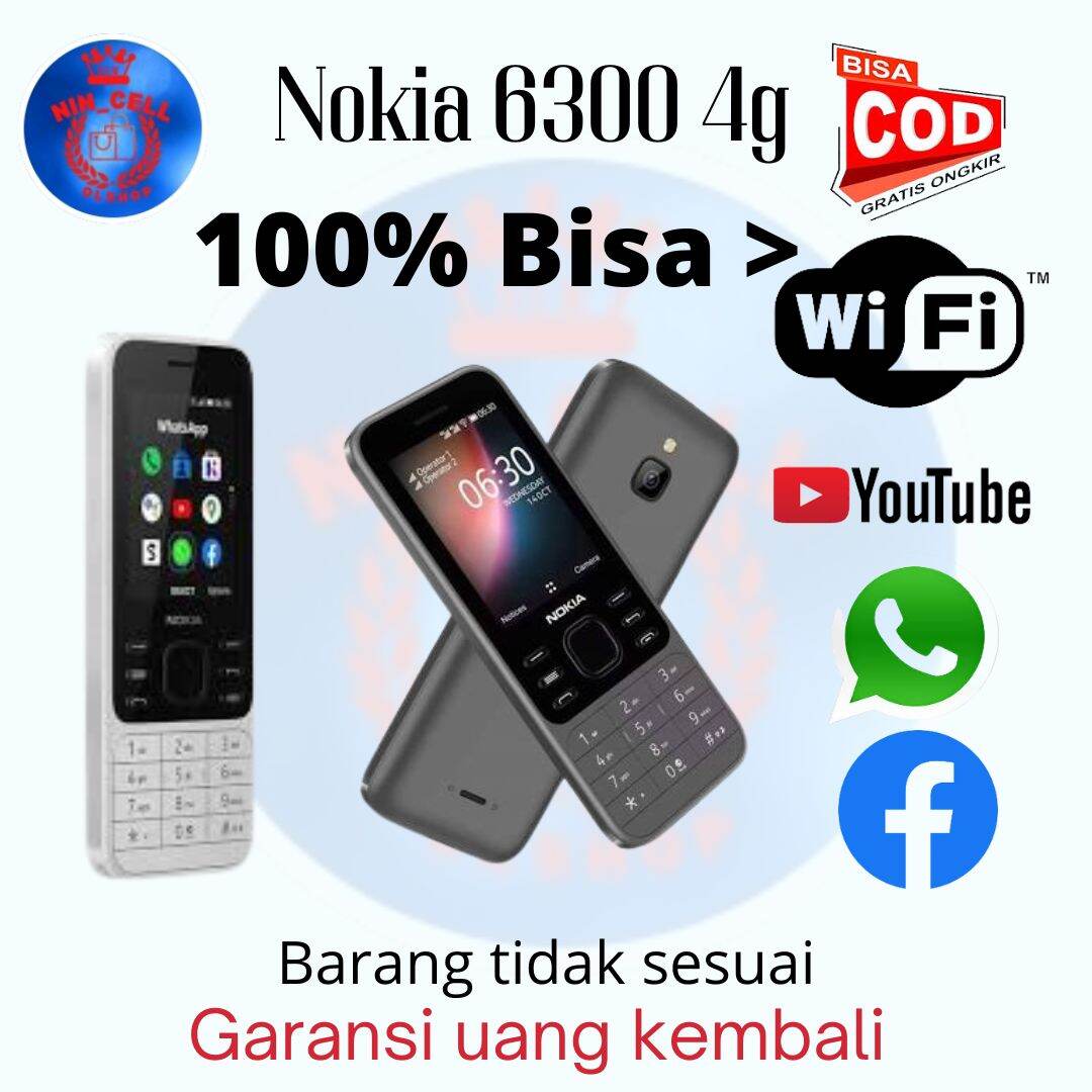 Nokia 6300 4g bisa wa WiFi YouTube | Lazada Indonesia