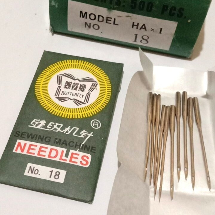jarum mesin jahit nomor 18 butterfly singer portable / | Lazada Indonesia