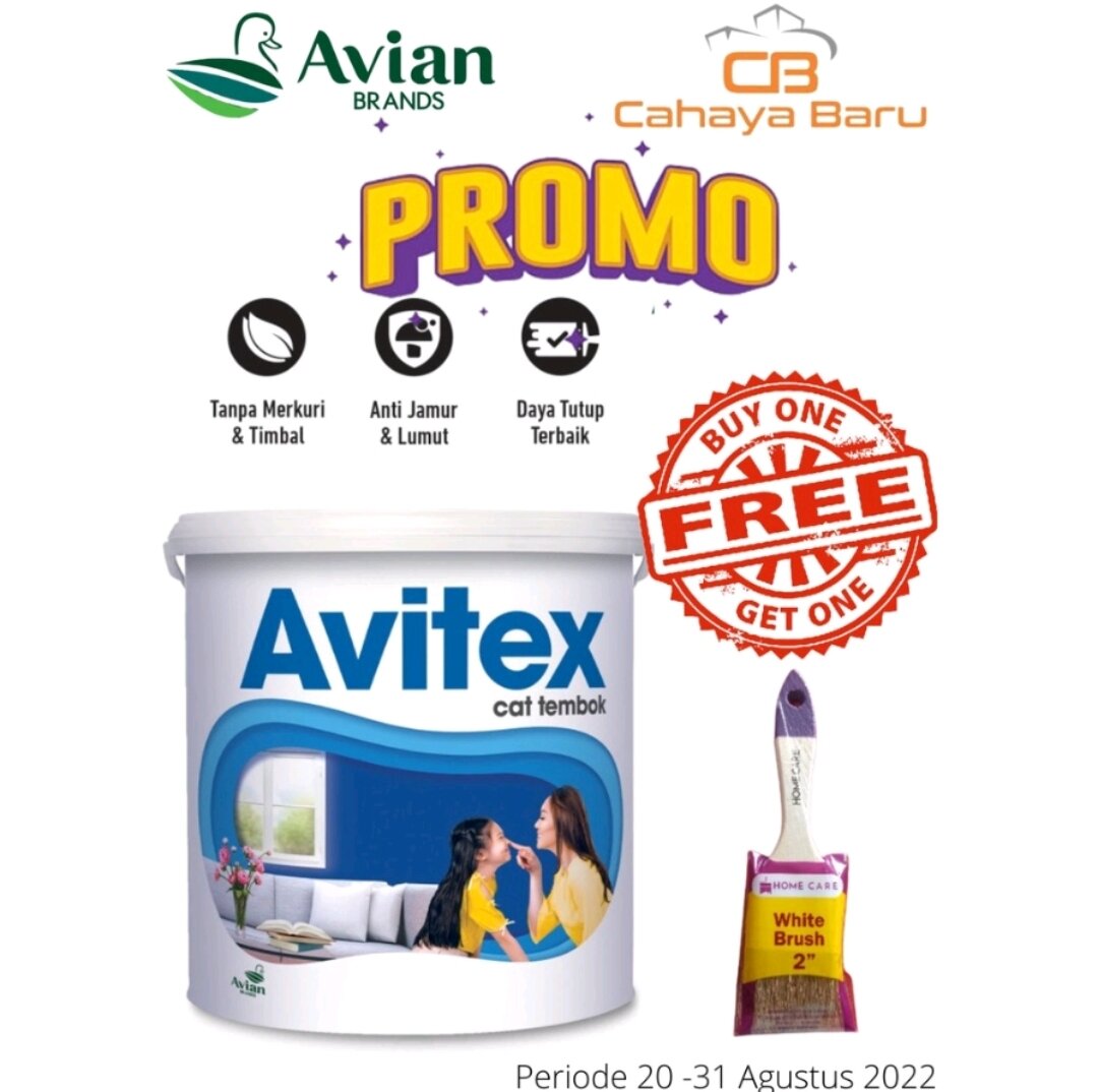 cat tembok avitex 5kg avitex galon | Lazada Indonesia