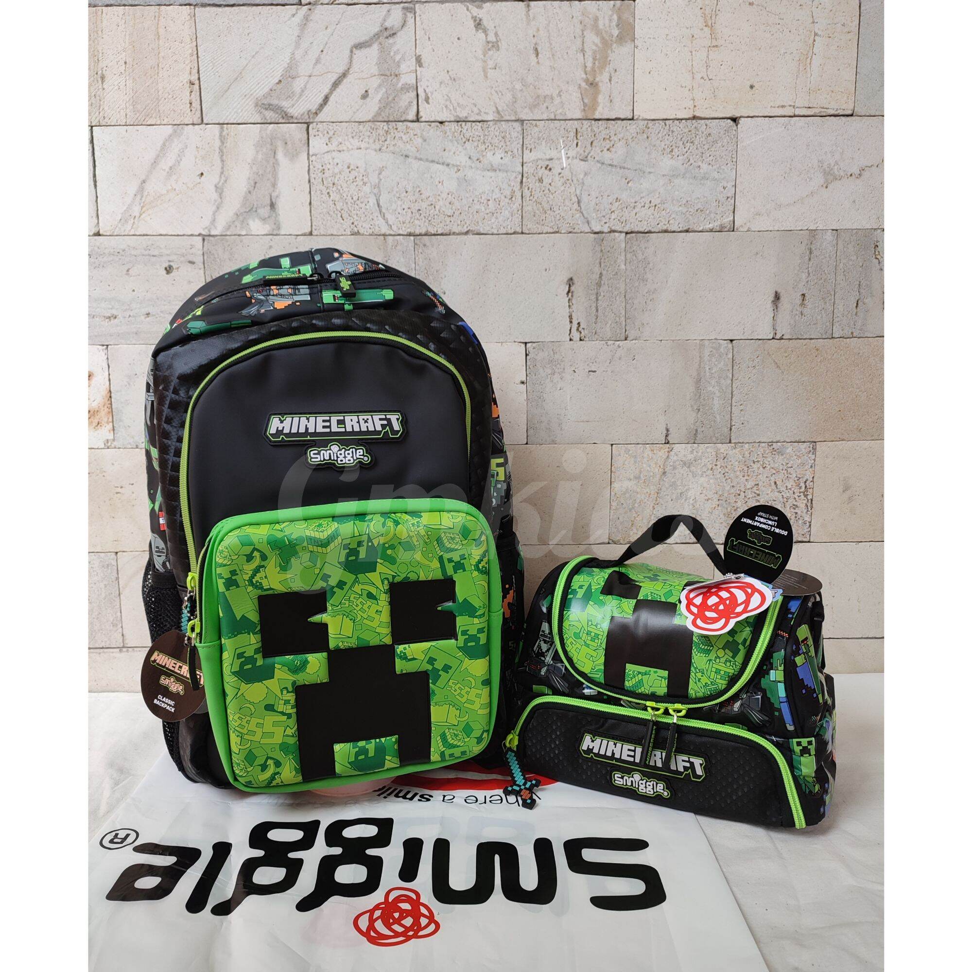 Smiggle x Minecraft Classic Backpack Tas Lunchbox Smiggle | Lazada ...