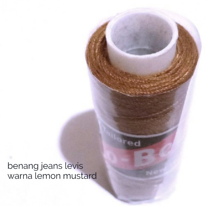 benang jeans levis warna lemon mustard / peralatan mesin jahit | Lazada ...