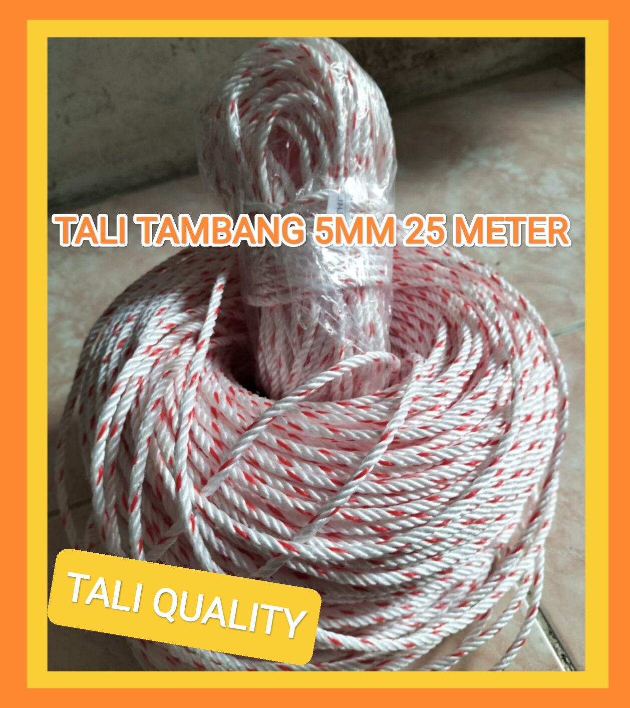 TALI TAMBANG PPD 5MM ( PANJANG 25 METER) /LOBAK / PENGIKAT MOBIL TRUK ...