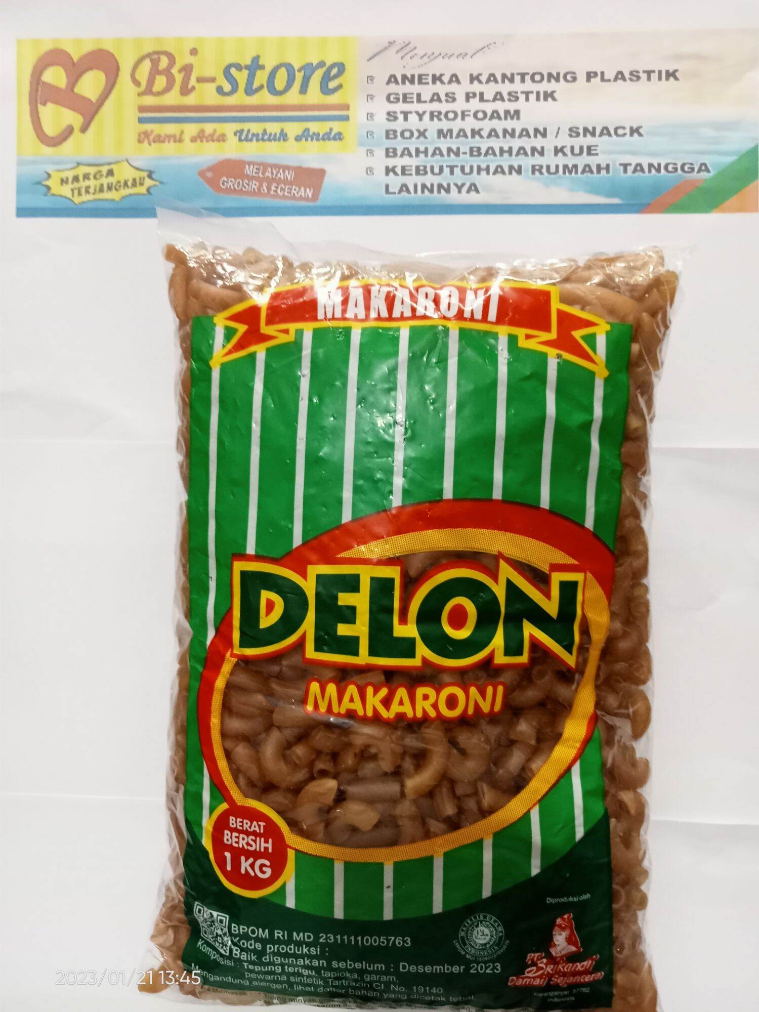 makaroni delon hijau mekar 1 kg / makaroni pipa mekar / makaroni untuk ...