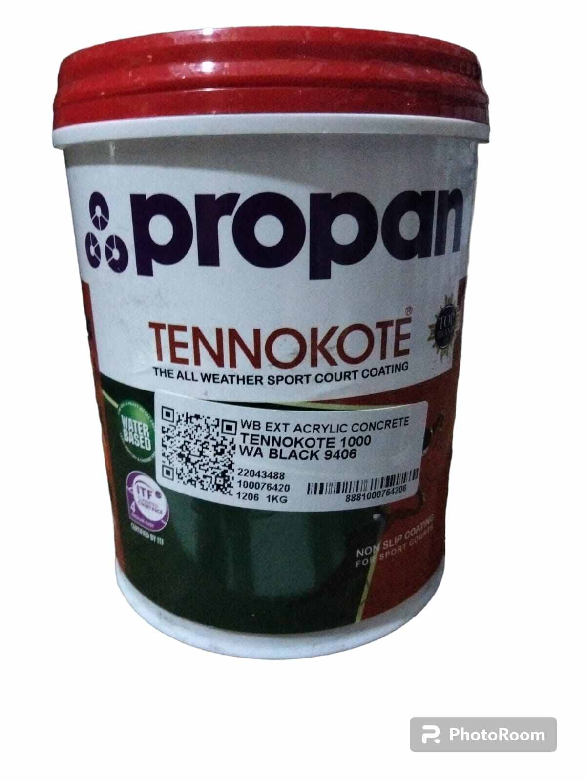 cat propan tennokote black cocok buat cat lapangan-taman bermain-tembok ...