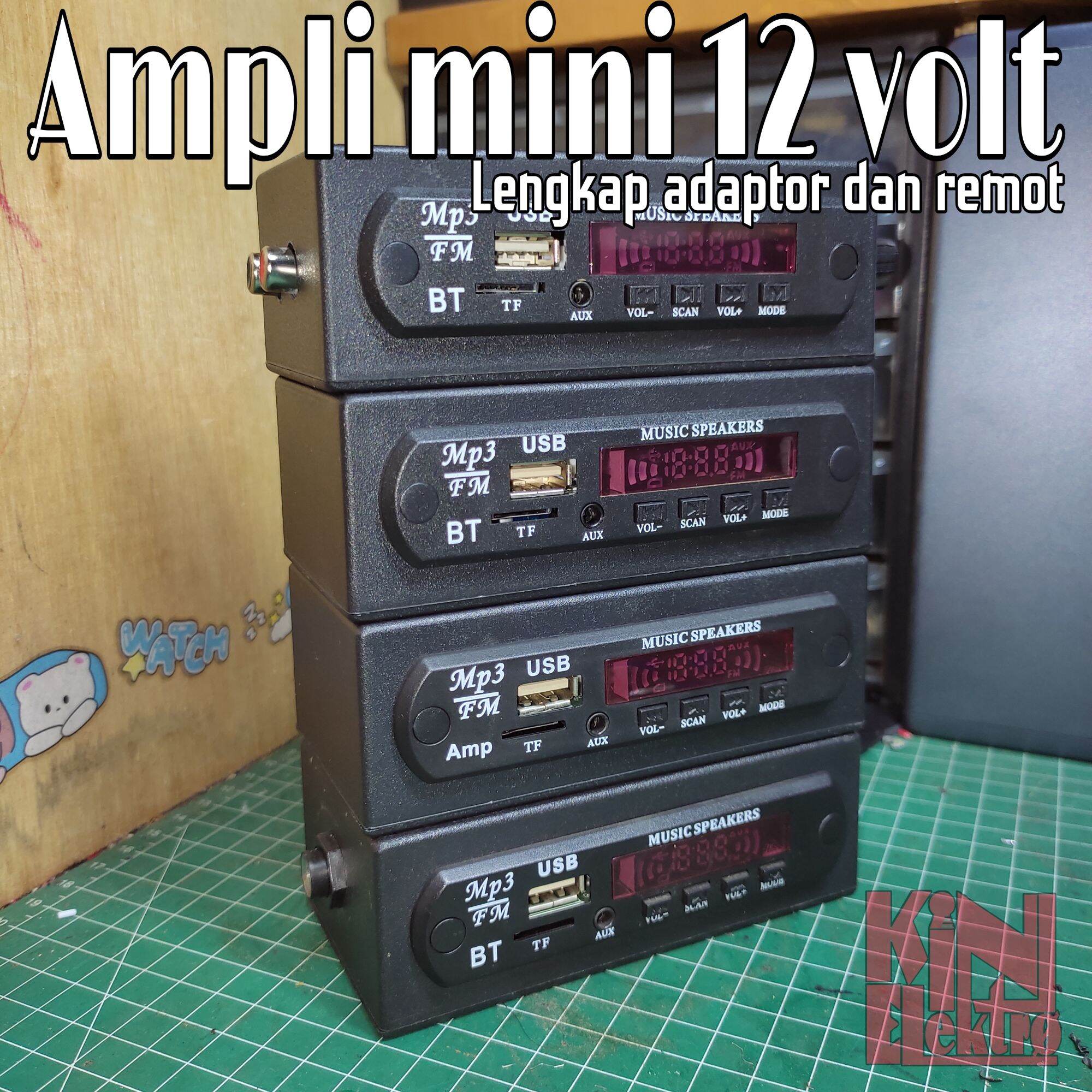 Power ampli mini + Mp3 player bluetooth lengkap dengan adaptor | Lazada ...