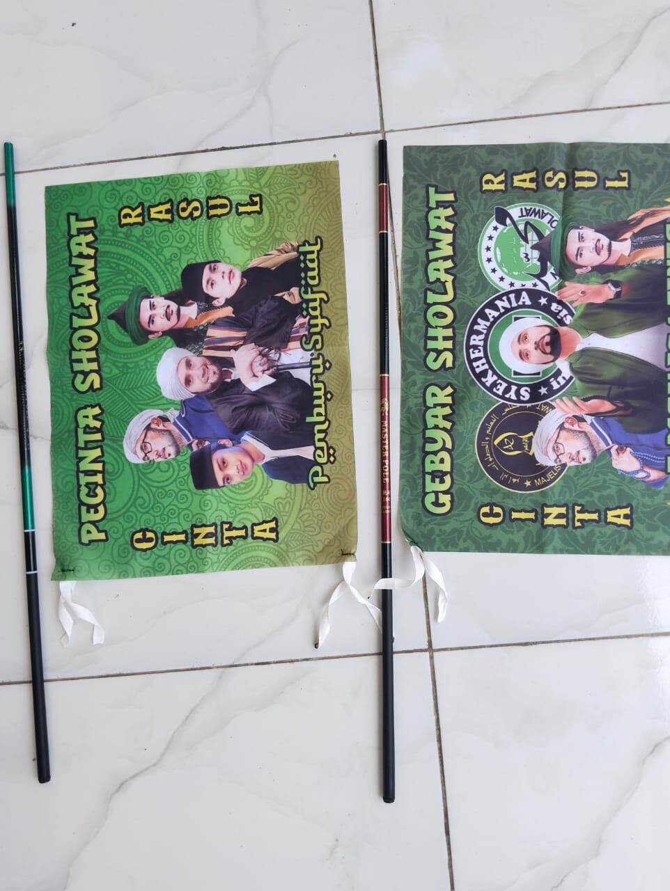 Bendera Majelis Sholawat murah, joraan tegek bendera sholawat satu set ...