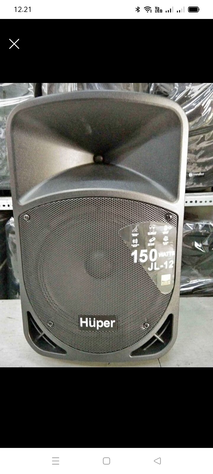 SPEAKER HUPER JL 12 . 12" portable 2 mic wireless | Lazada Indonesia