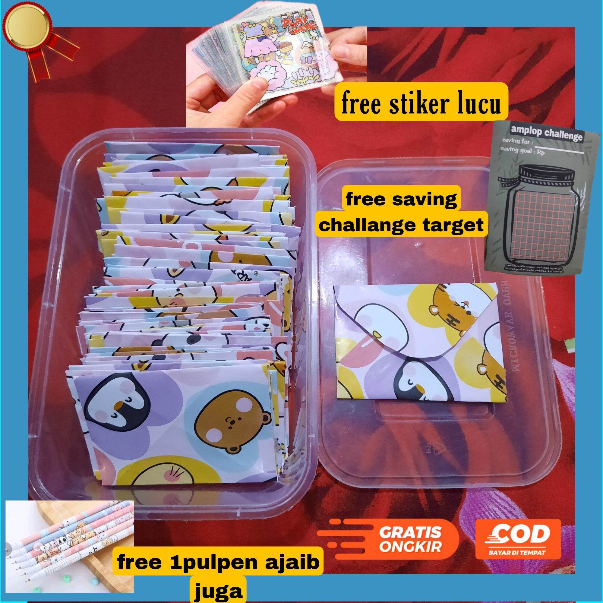amplop saving challance , amplop mini 100 pcs , amplop tantangan ...