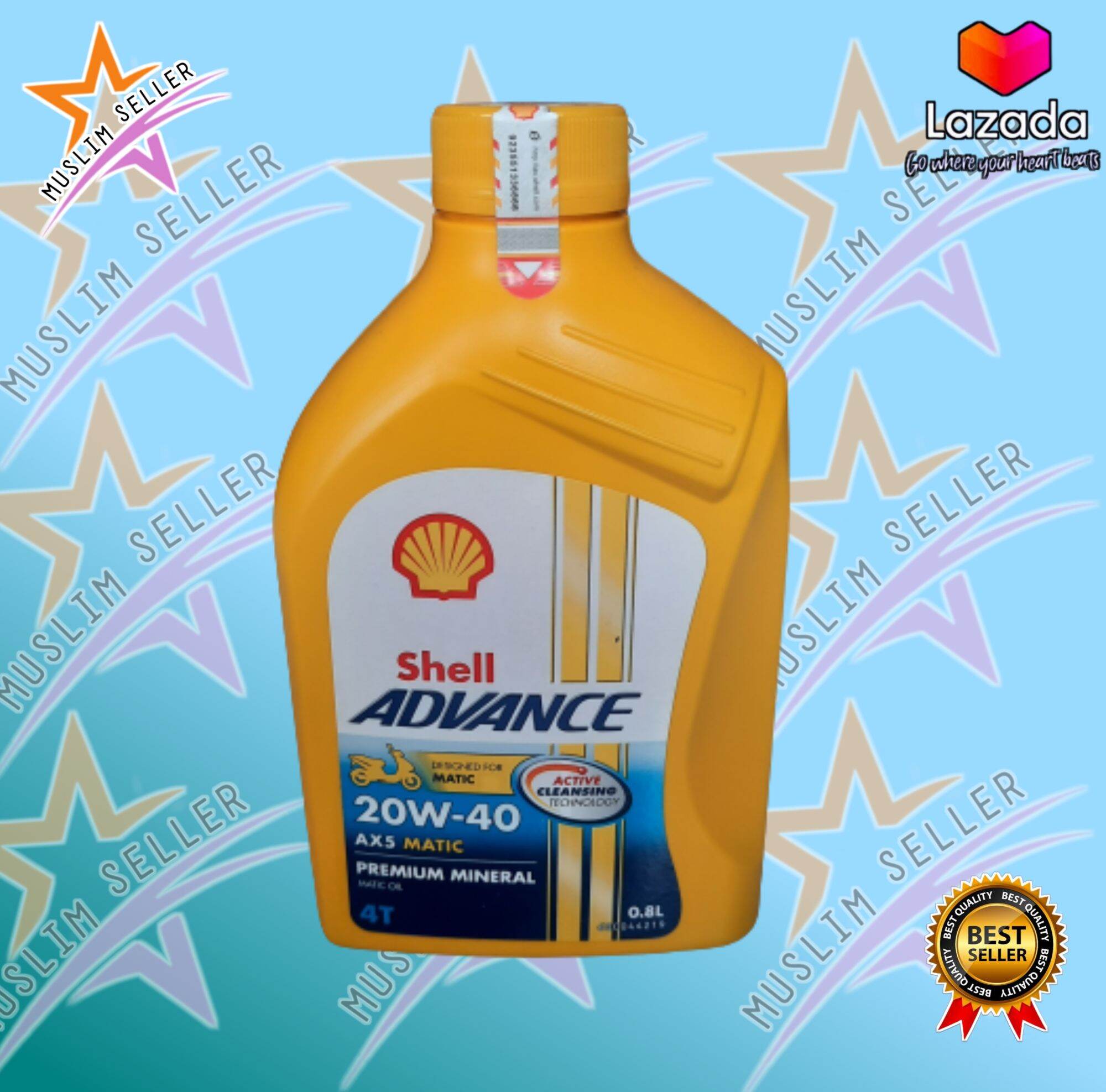 Oli Shell Advance AX5 Matic,Scooter Sae 20W/40W 800ml ~ 0,8L ( Dijamin ...