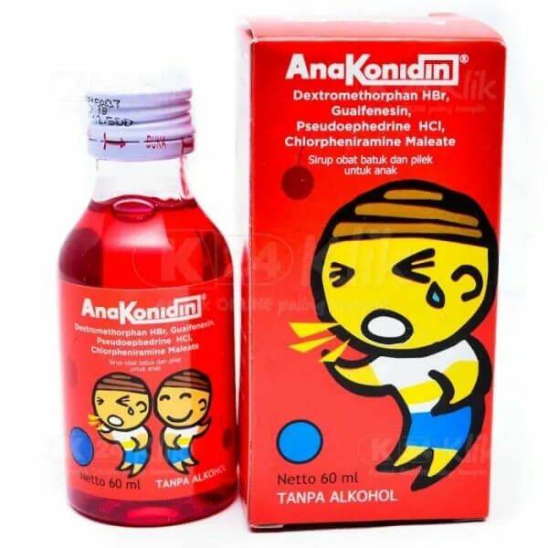 Anakonidin OBH sirup Obat Batuk dan flu Untuk anak 60ml Rasa strawberry ...