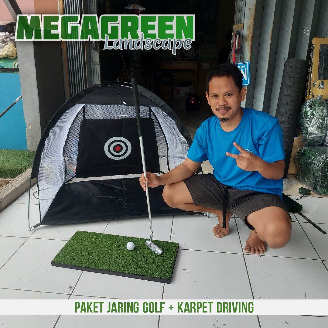 Paket Driving Range Golf Mat Ukuran 30x60 cm Plus Jaring Tenda Golf 1 ...