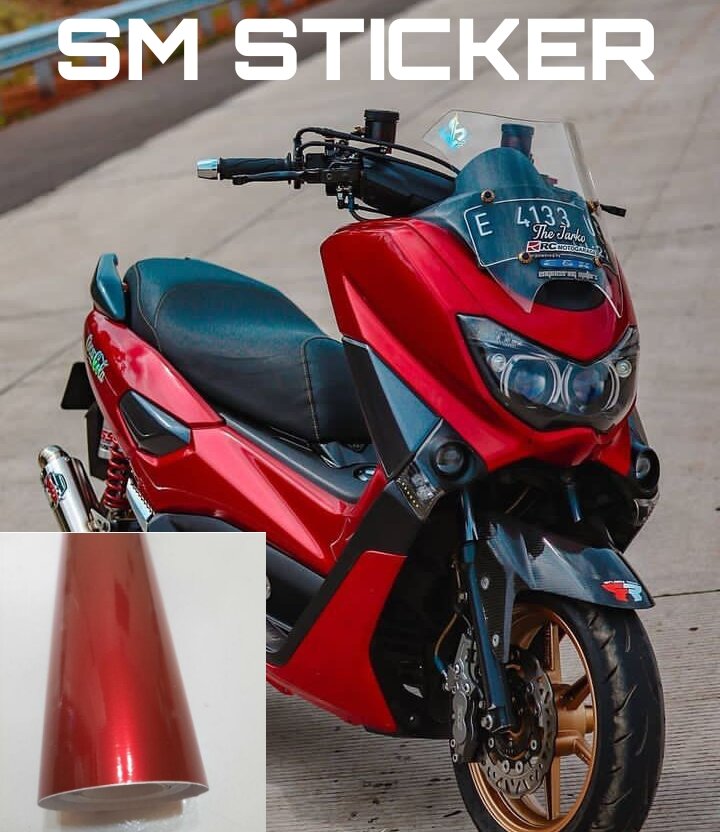 Stiker Skotlet merah candy metalik scotlite motor warna merah candy ...