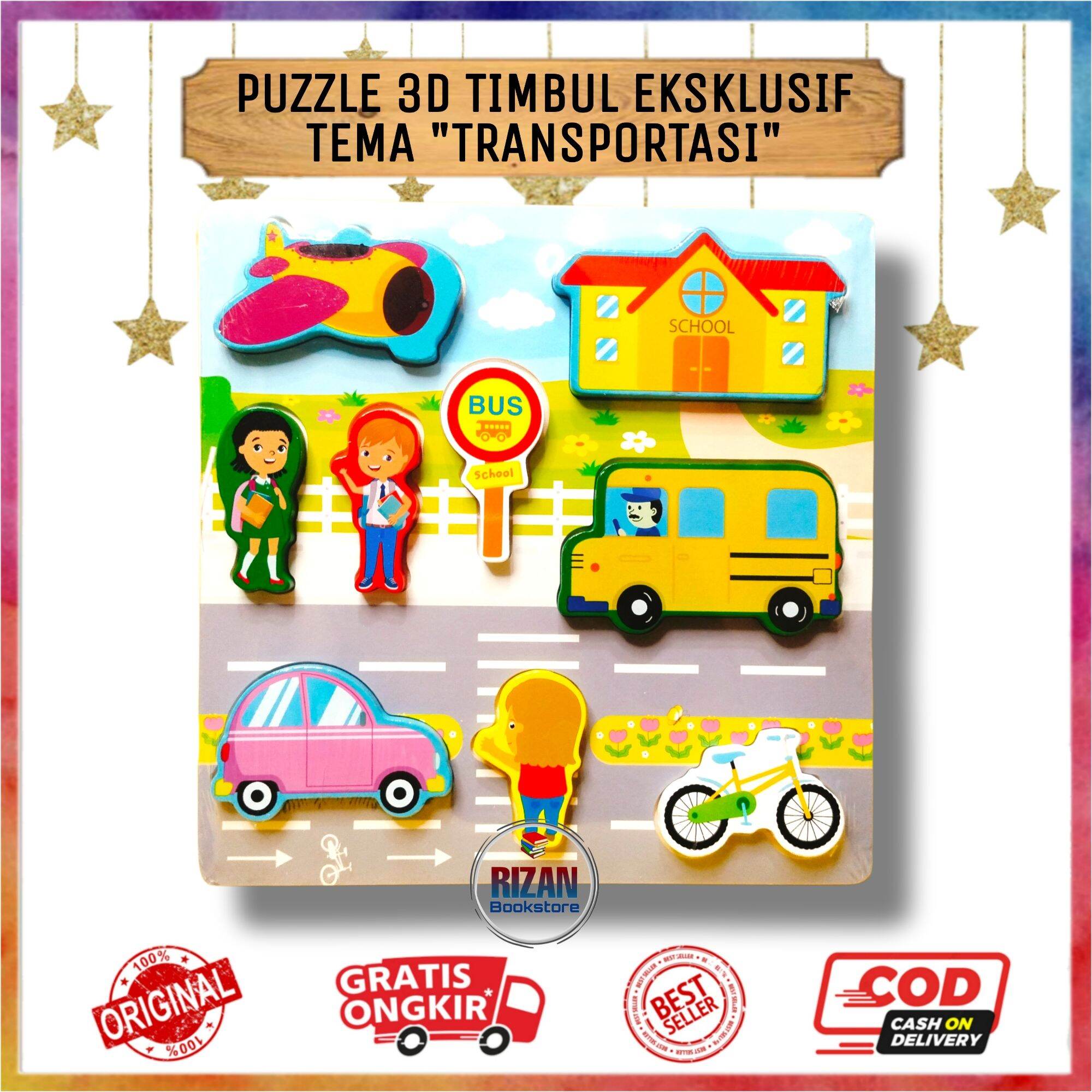 Puzzle Timbul/3D Premium Tema Transportasi | Lazada Indonesia