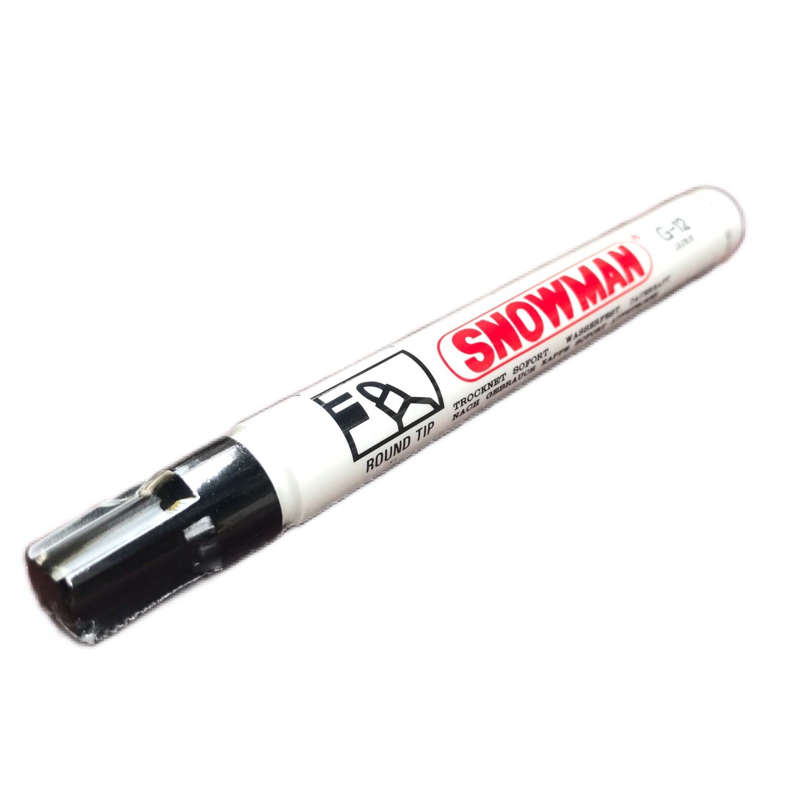Spidol Permanen Warna Hitam Spidol SNOWMAN Marker G-12 Round Tip ...
