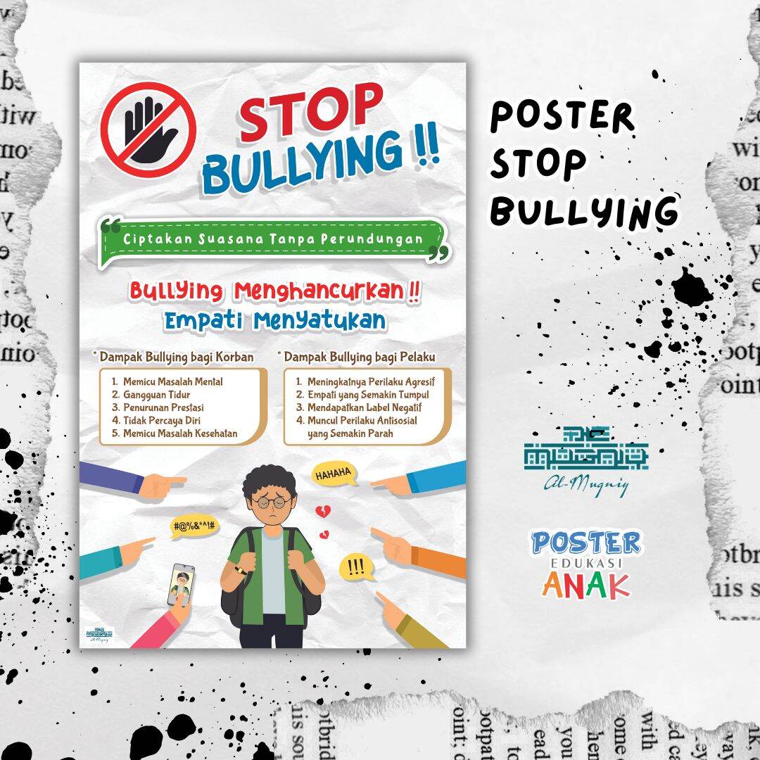 Poster Edukasi Anak - Stop Bullying / Perundungan | SD, SMP, SMA dan ...