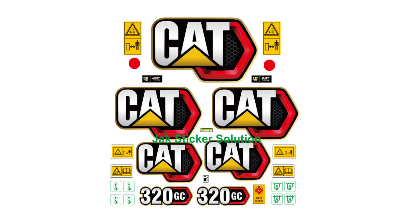 Stiker Cat 320GC Caterpillar Sticker Alat Berat | Lazada Indonesia