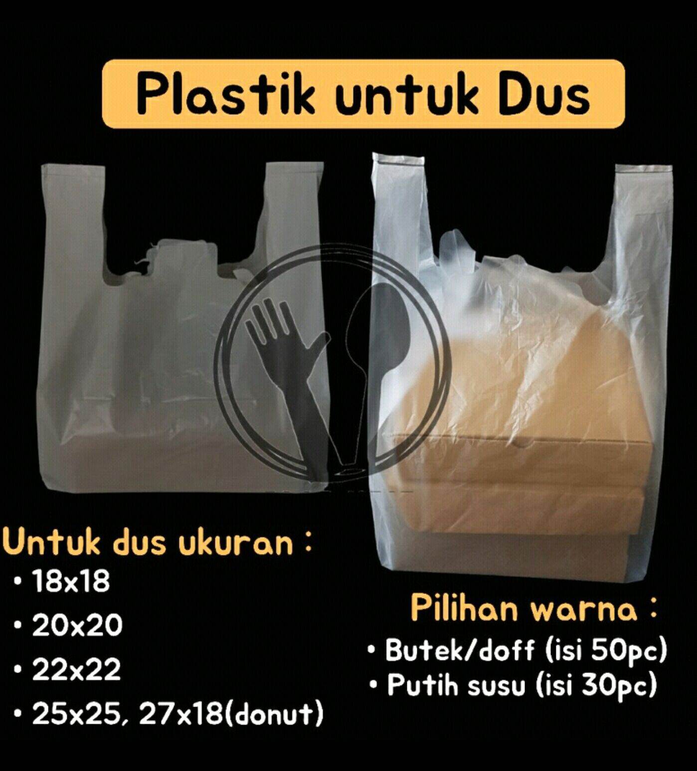 PLASTIK PUTIH SUSU KANTONG KRESEK BOX TART KUE ROTI 20x39 24x45 ...