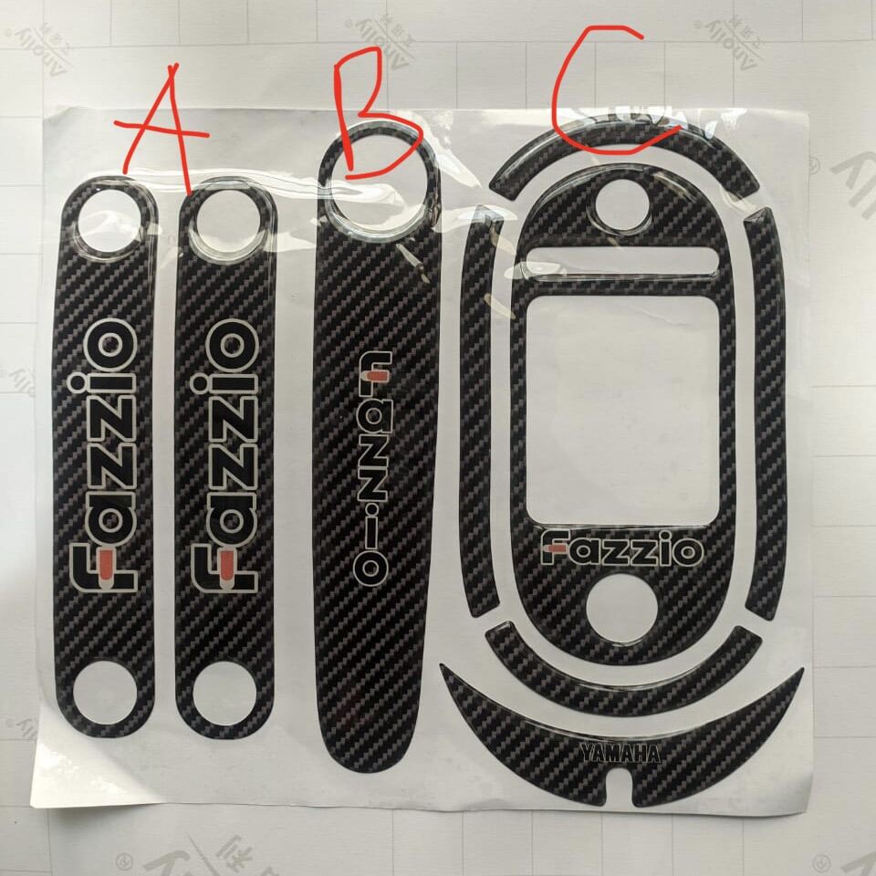 Set Emblem timbul Yamaha FAZZIO stiker fazzio emblem fazzio logo fazio ...