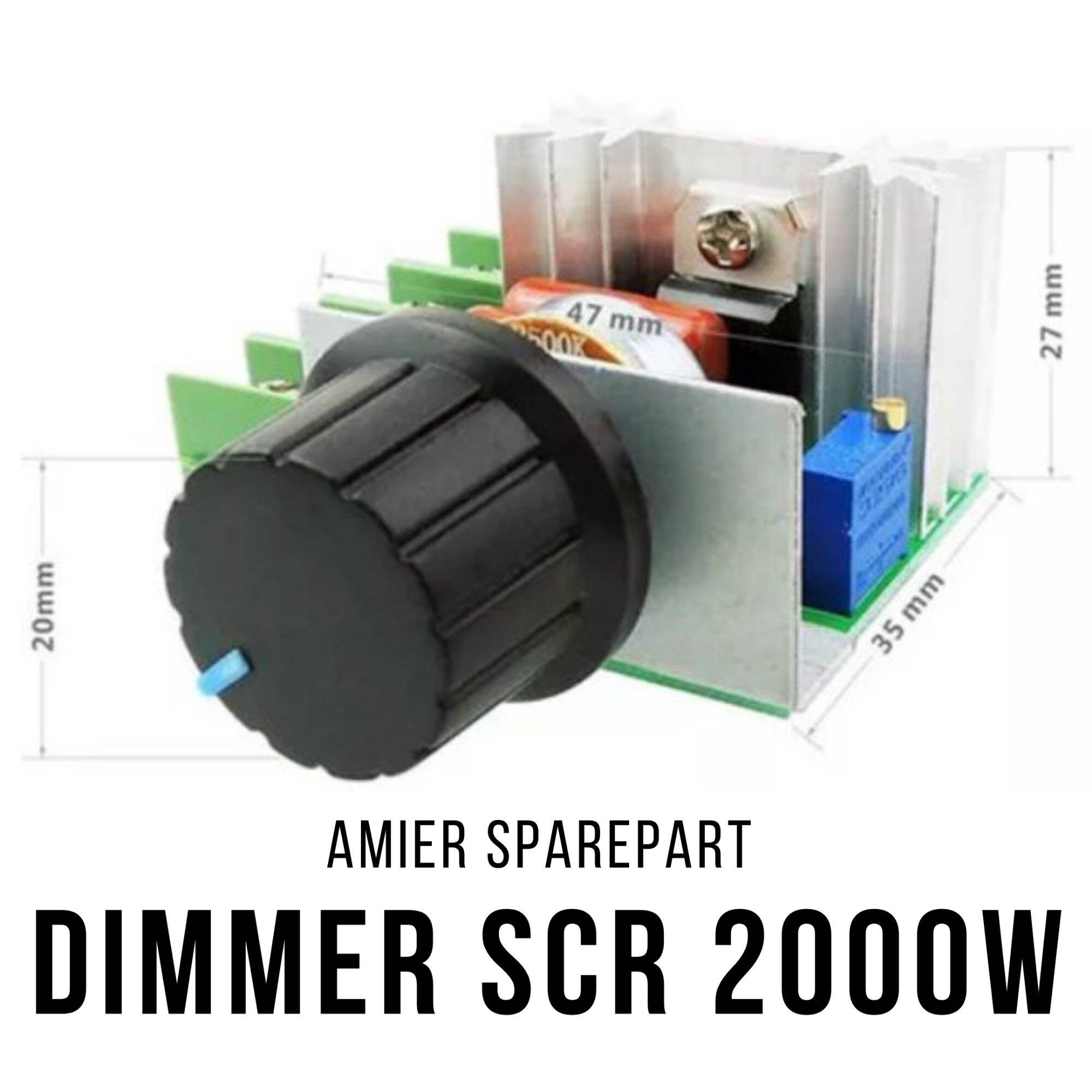 Dimmer SCR 2000W 220V AC Motor Speed Controller PWM REGULATOR | Lazada ...