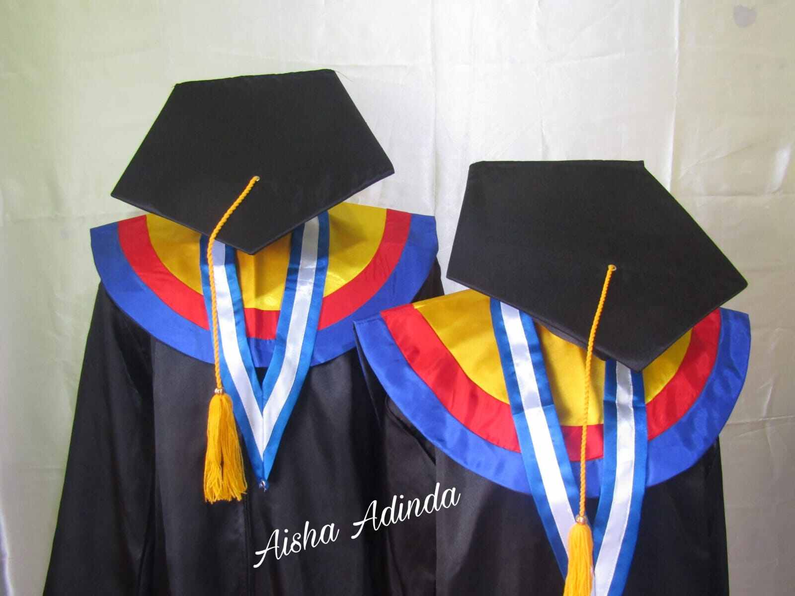 SERAGAM TOGA WISUDA KULIAH KUNING LIS MERAH BIRU ORIGINAL | Lazada ...