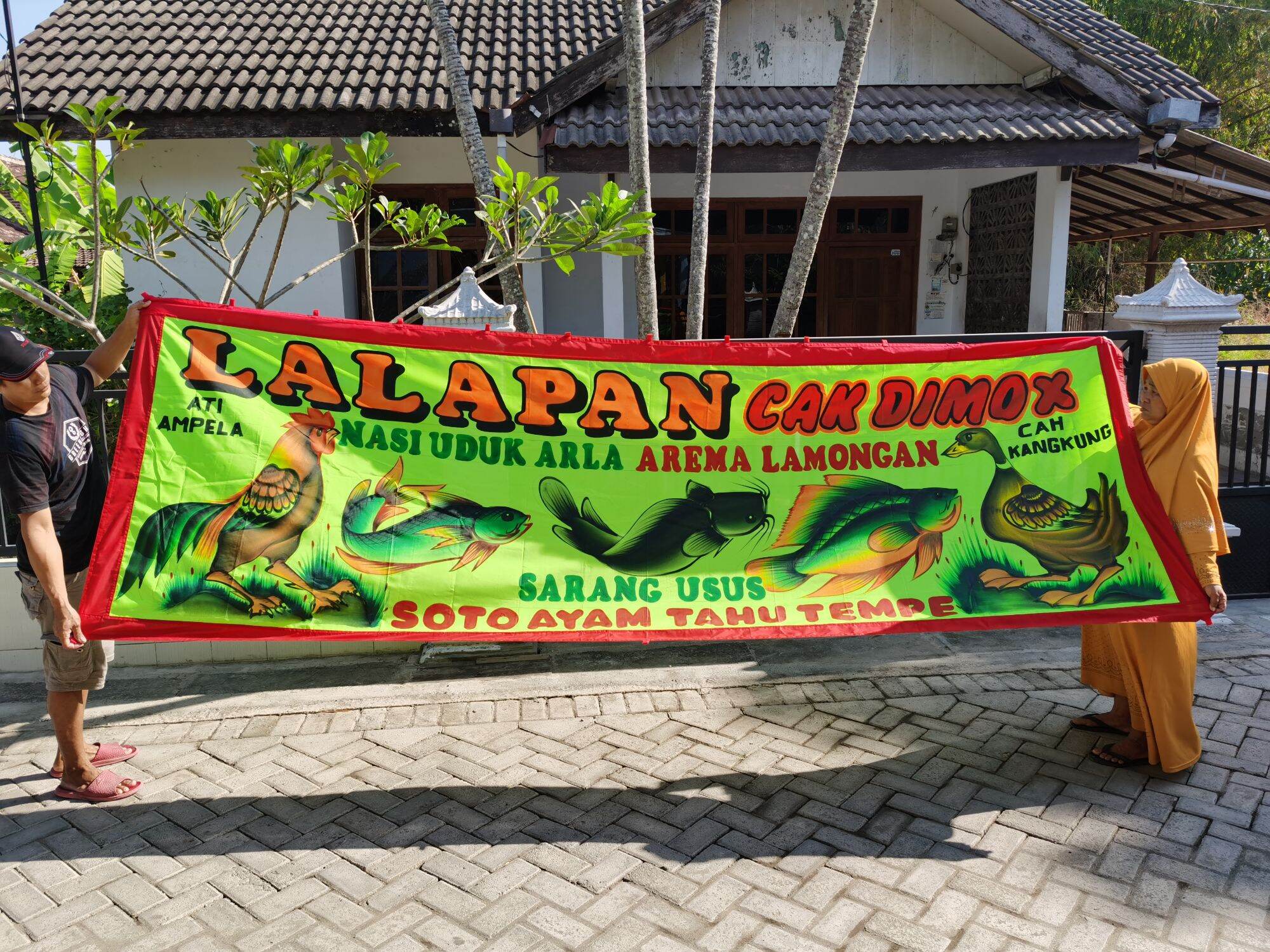 [KHUSUS KAIN IJO & KUNING] SPANDUK PECEL LELE LUKIS TANGAN | Lazada ...