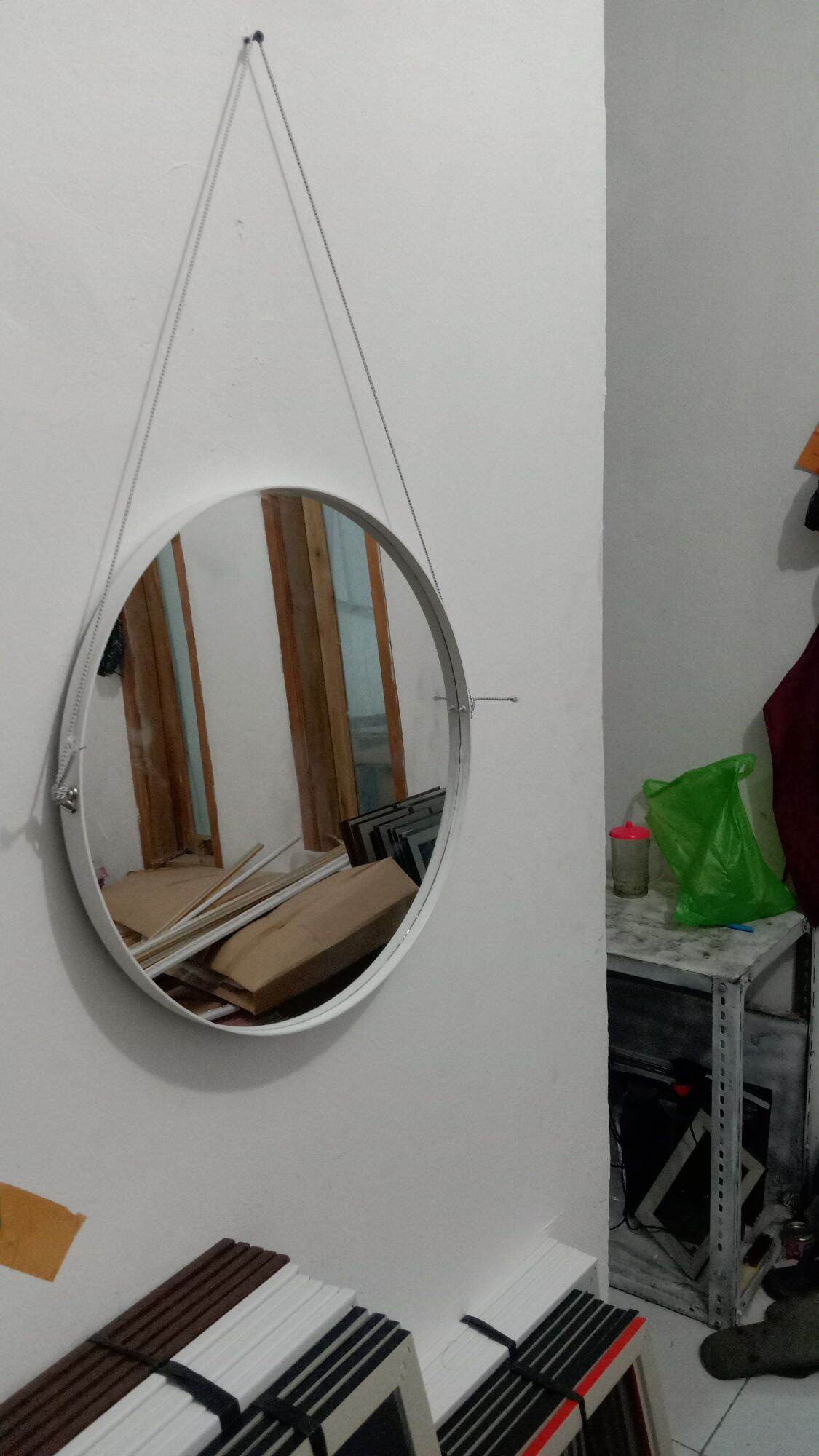 Kaca Cermin Bulat Aesthetic plus frameles gantung|tali fan Diameter ...