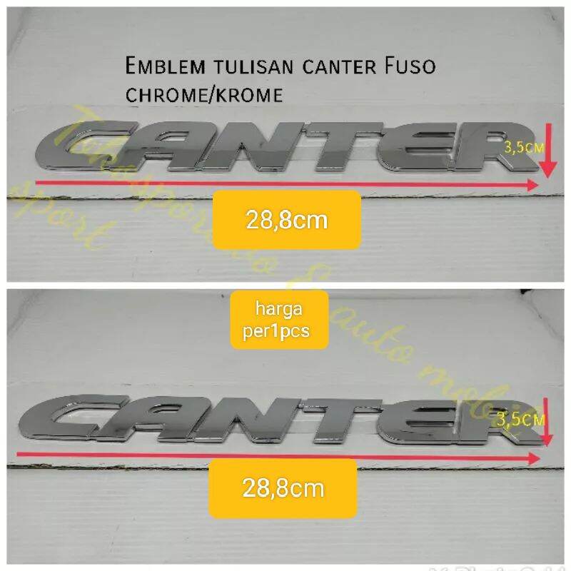 Emblem Logo tulisan Lambang Canter Fuso Box Truck Emblem Canter chrome ...