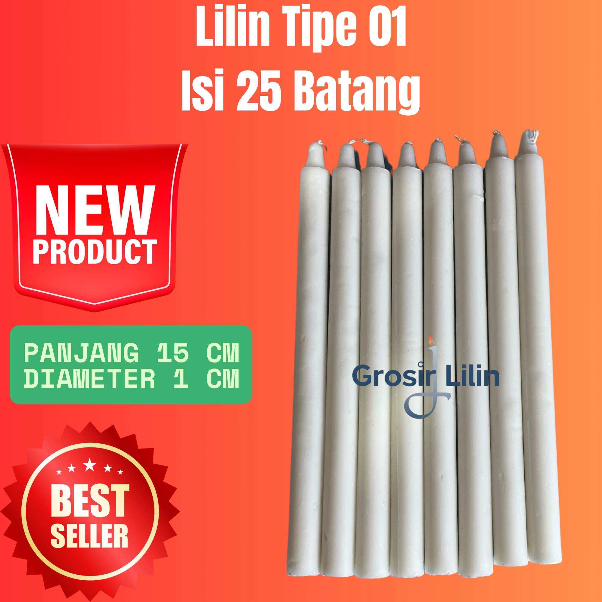Lilin Putih Lilin Warna Lilin Mati Lampu Isi 25 Batang Tahan Lama (T01 ...
