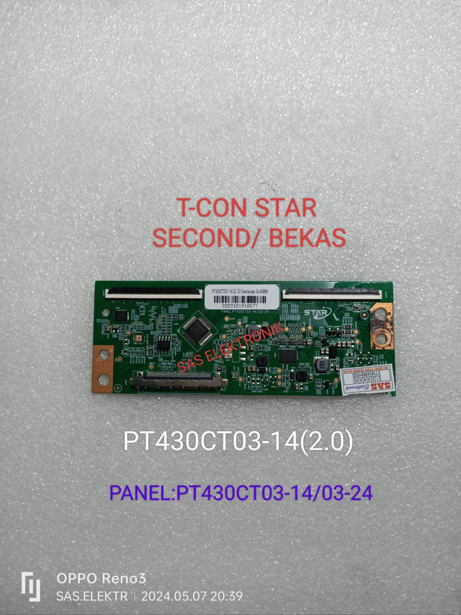 T-CON TCON STAR LOGIC TV LED POLYTRON 43 INCH PT430CT03-14 (2.0 ...