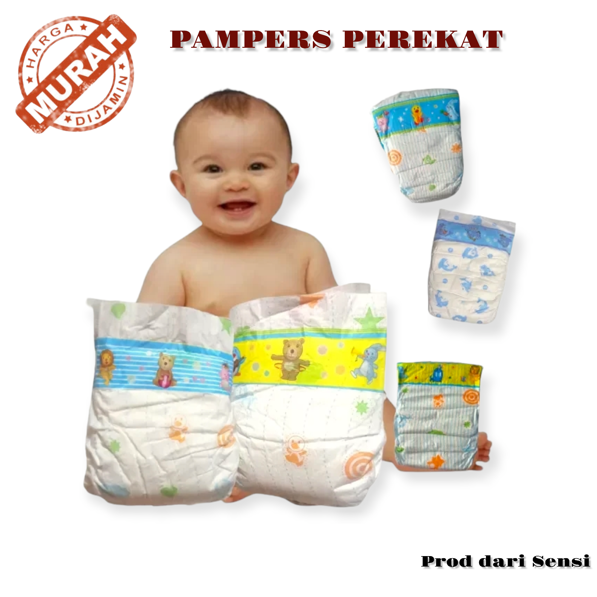 PAMPERS TIPE PEREKAT MERK SENSI isi 10 | Lazada Indonesia