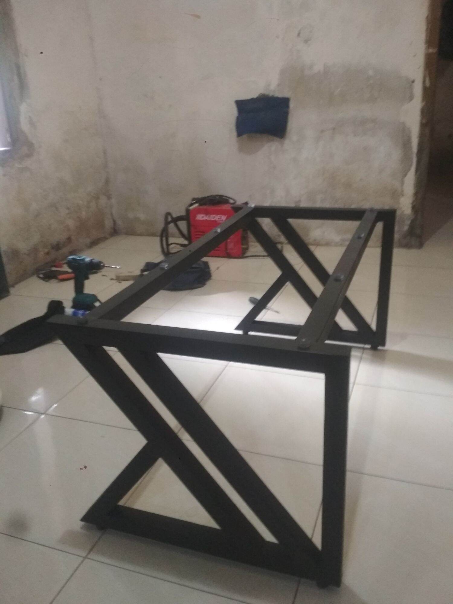 Meja besi minimalis meja besi hollow meja (Hanya rangka meja) | Lazada ...