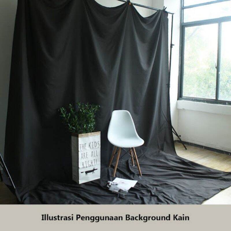 kain backdrop hitam kain bekron poto studio kain background foto ...