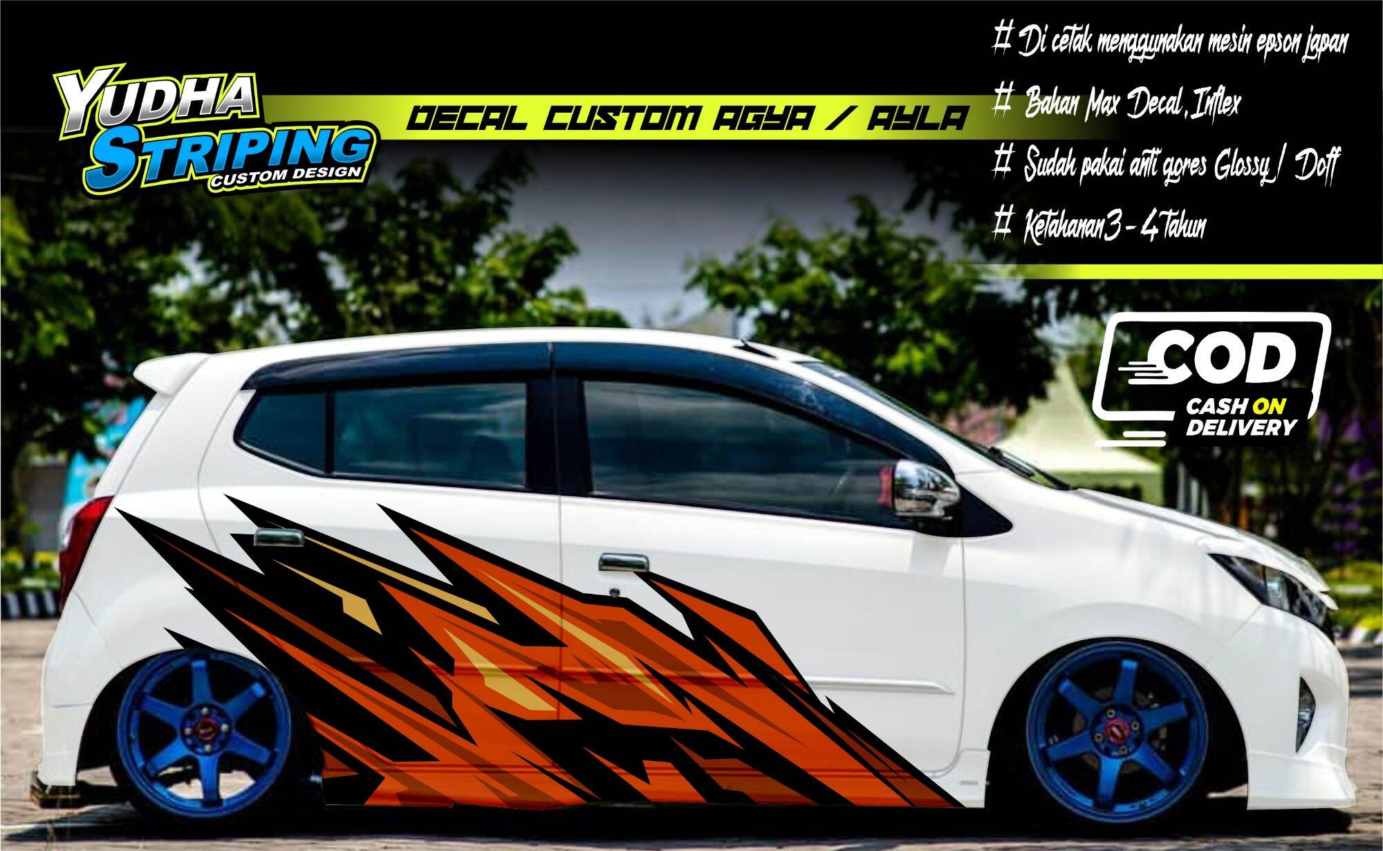 STICKER VARIASI MOBIL AGYA, AYLA, JAZZ, DLL | Lazada Indonesia