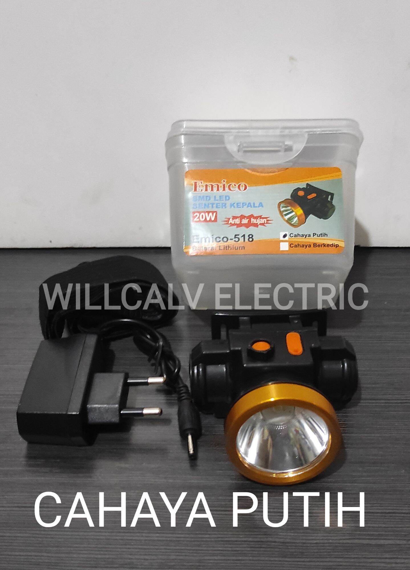 SENTER KEPALA LED EMICO 20W 20 WATT CAHAYA PUTIH | Lazada Indonesia