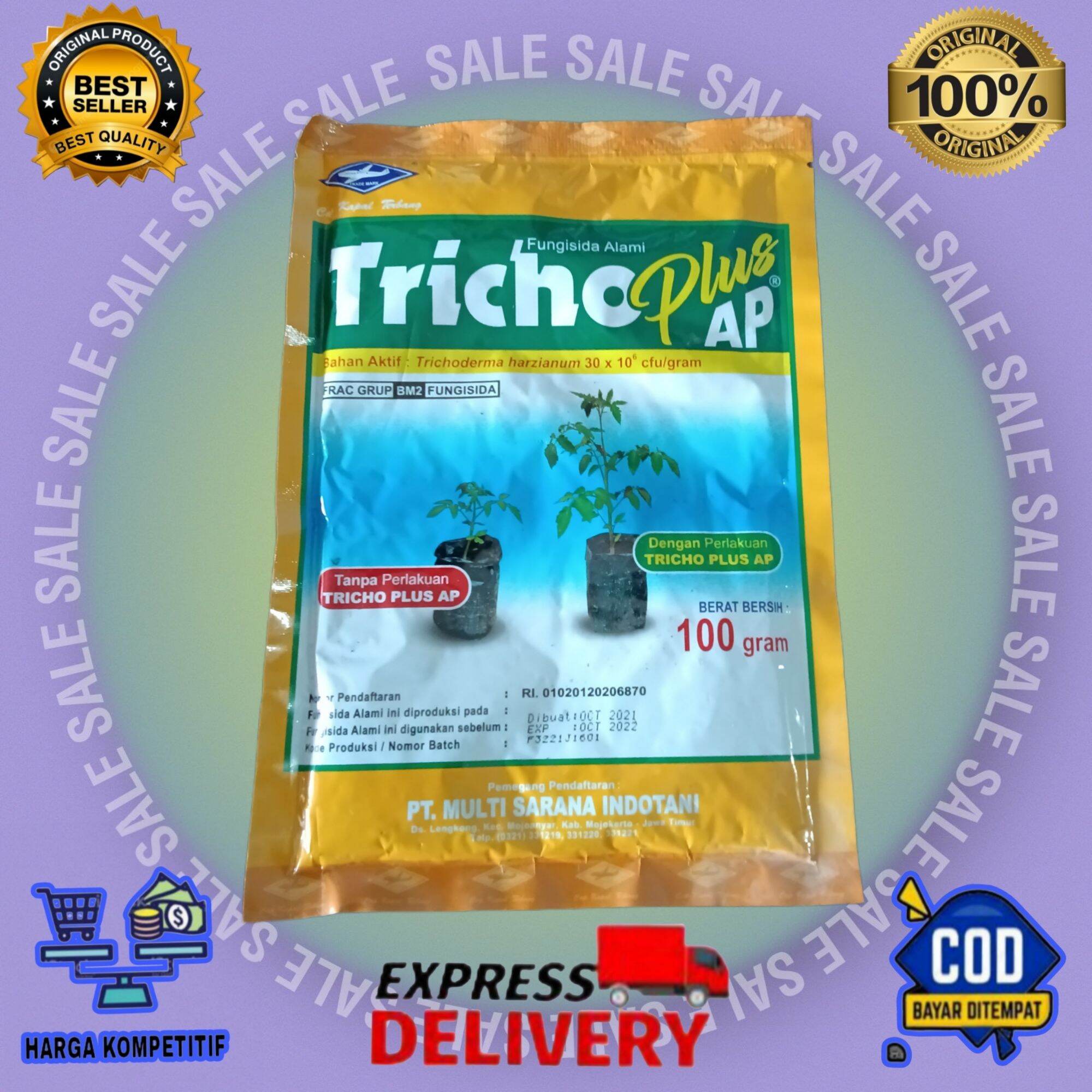 Fungisida Alami Tricho Plus AP Kemasan 100 gram | Lazada Indonesia