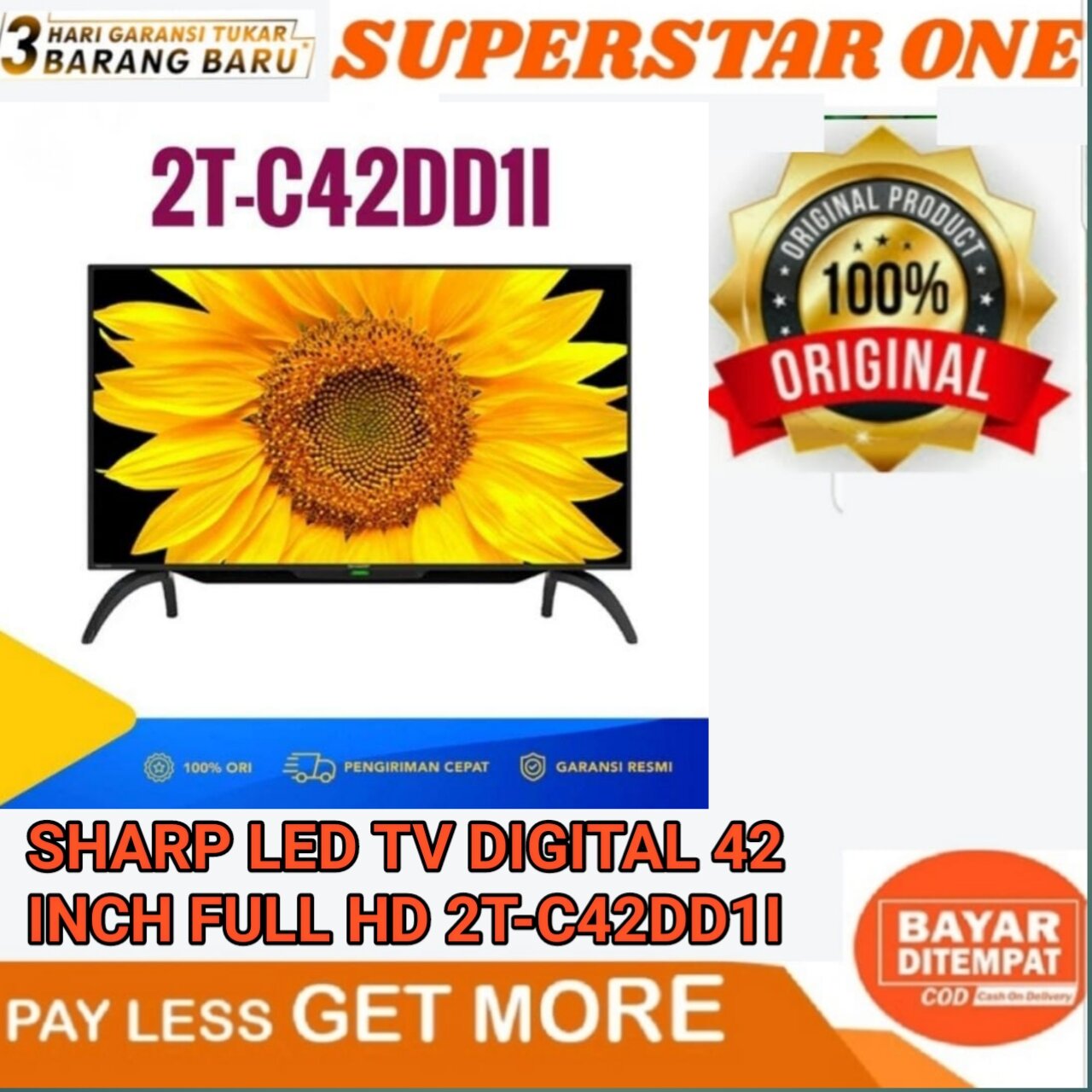 SHARP LED TV 42 inch TV Digital Full HD 2T-C42DD1I Tv led digital ...